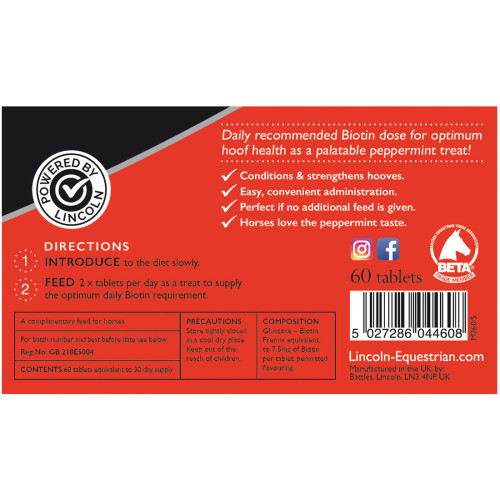 Lincoln Horse Care - Lincoln Biotin Tablets