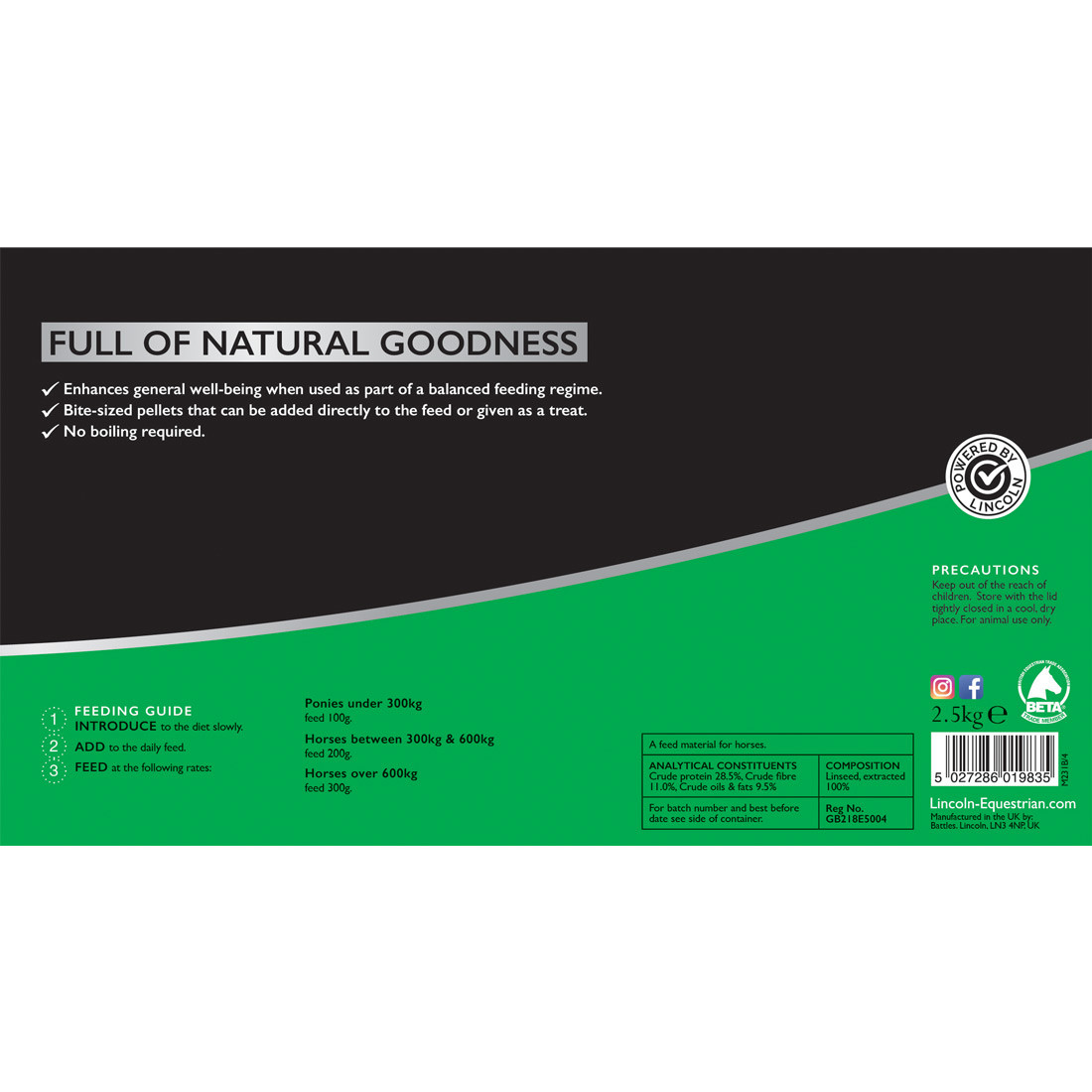 Lincoln Horse Care - Lincoln Linseed Pellets