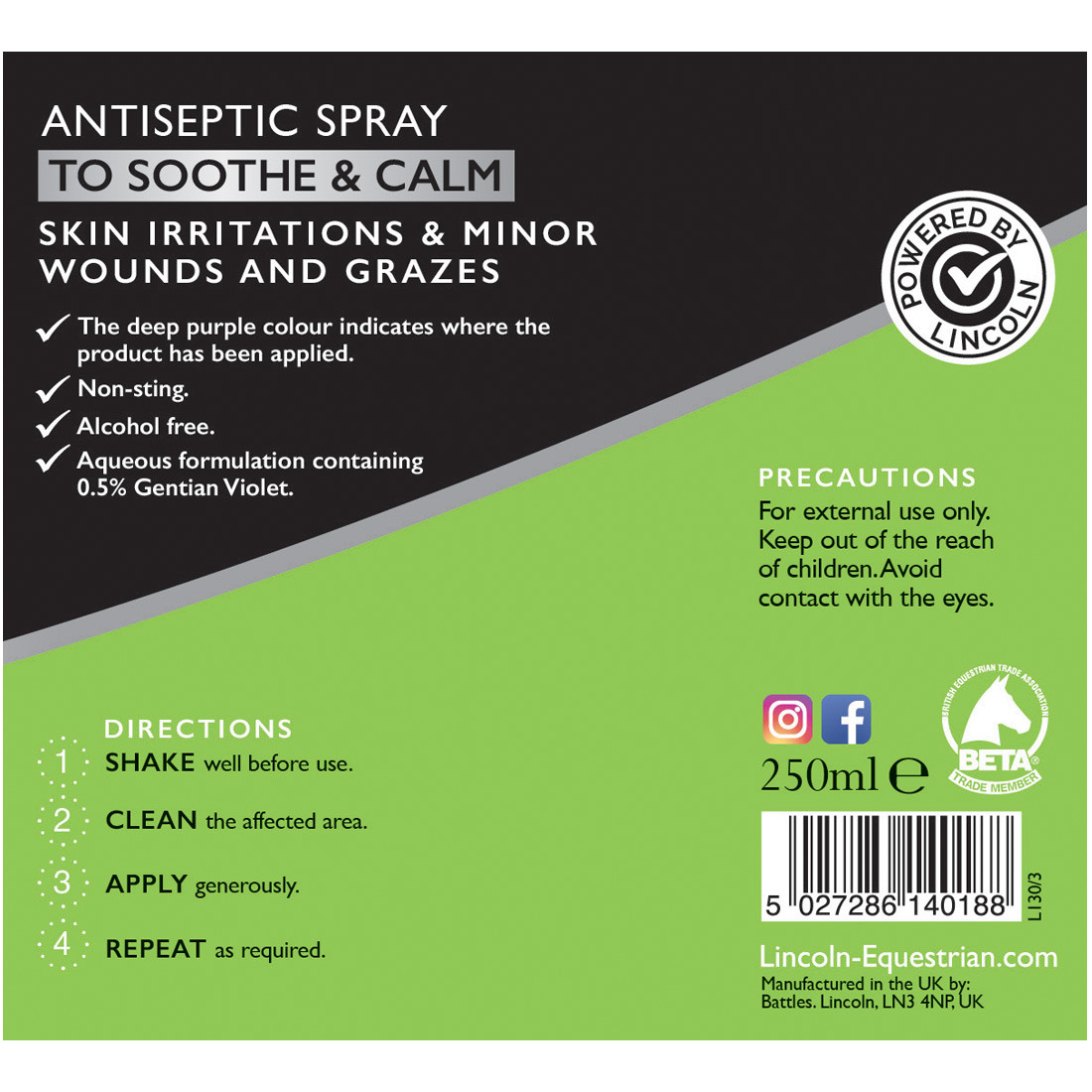 Lincoln Horse Care - Lincoln Purple Spray